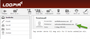 Forklaringer til webmailen - Loopia Support